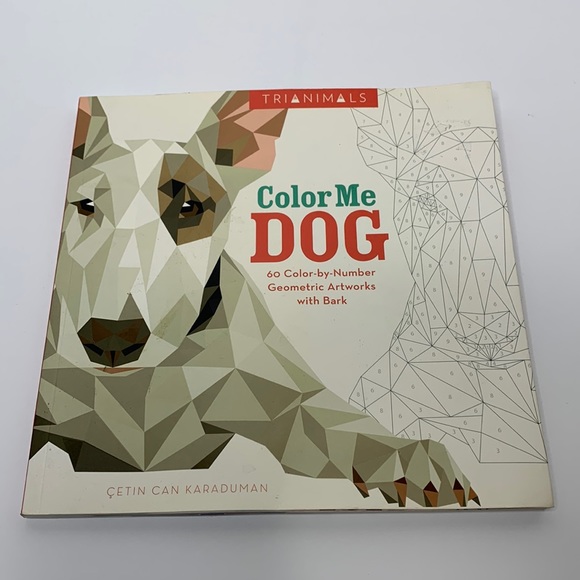 Art | Book Drawing Coloring Color Me Dog Geometric Artworks With A Bark ...